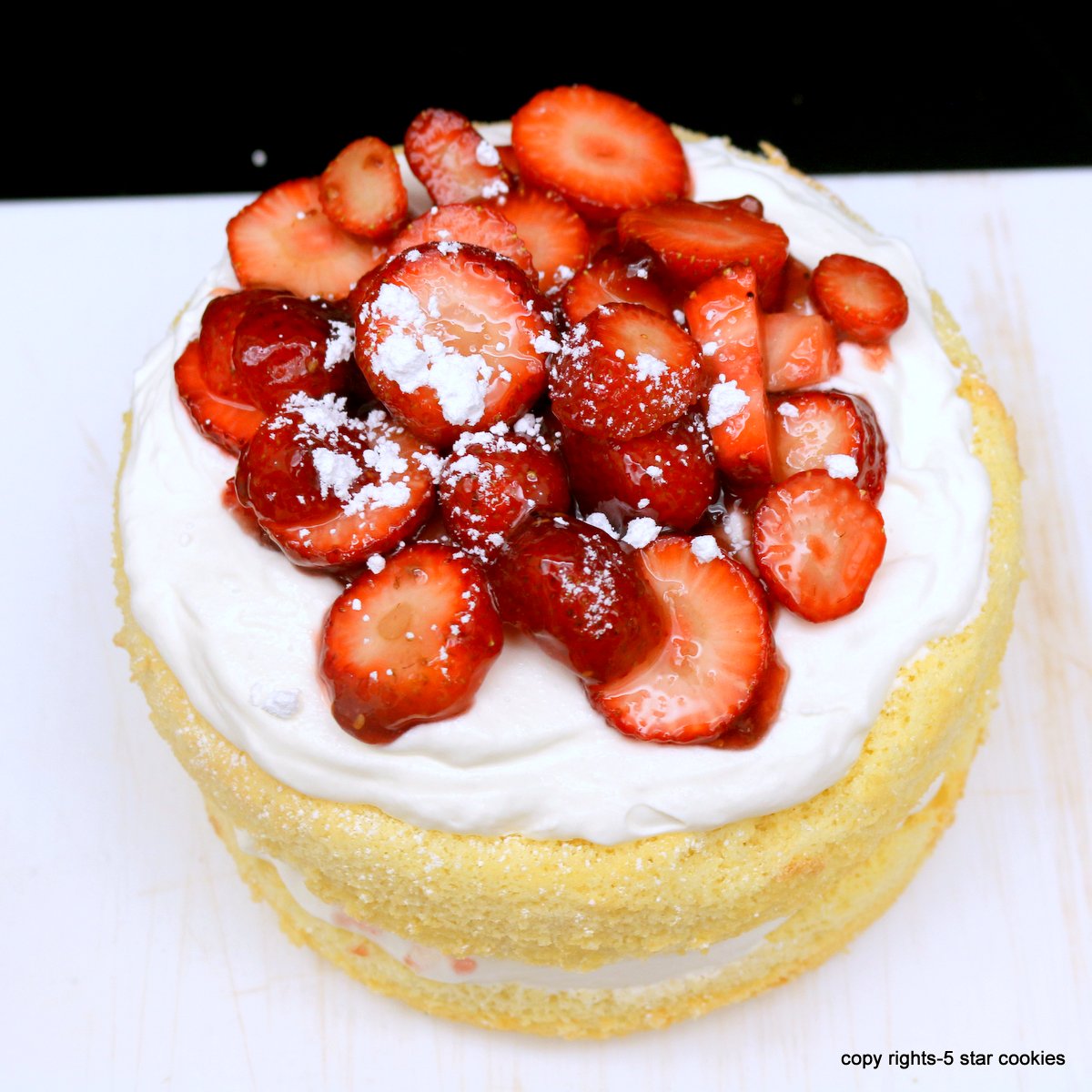 Sponge Cake 6 inch pan - How to make it - 5 Star Cookies