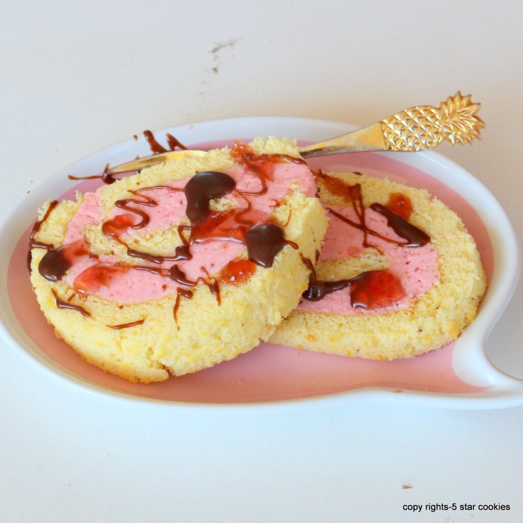 Strawberry Buttercream Roll Cake (Best Roulade Recipe) - 5 Star Cookies