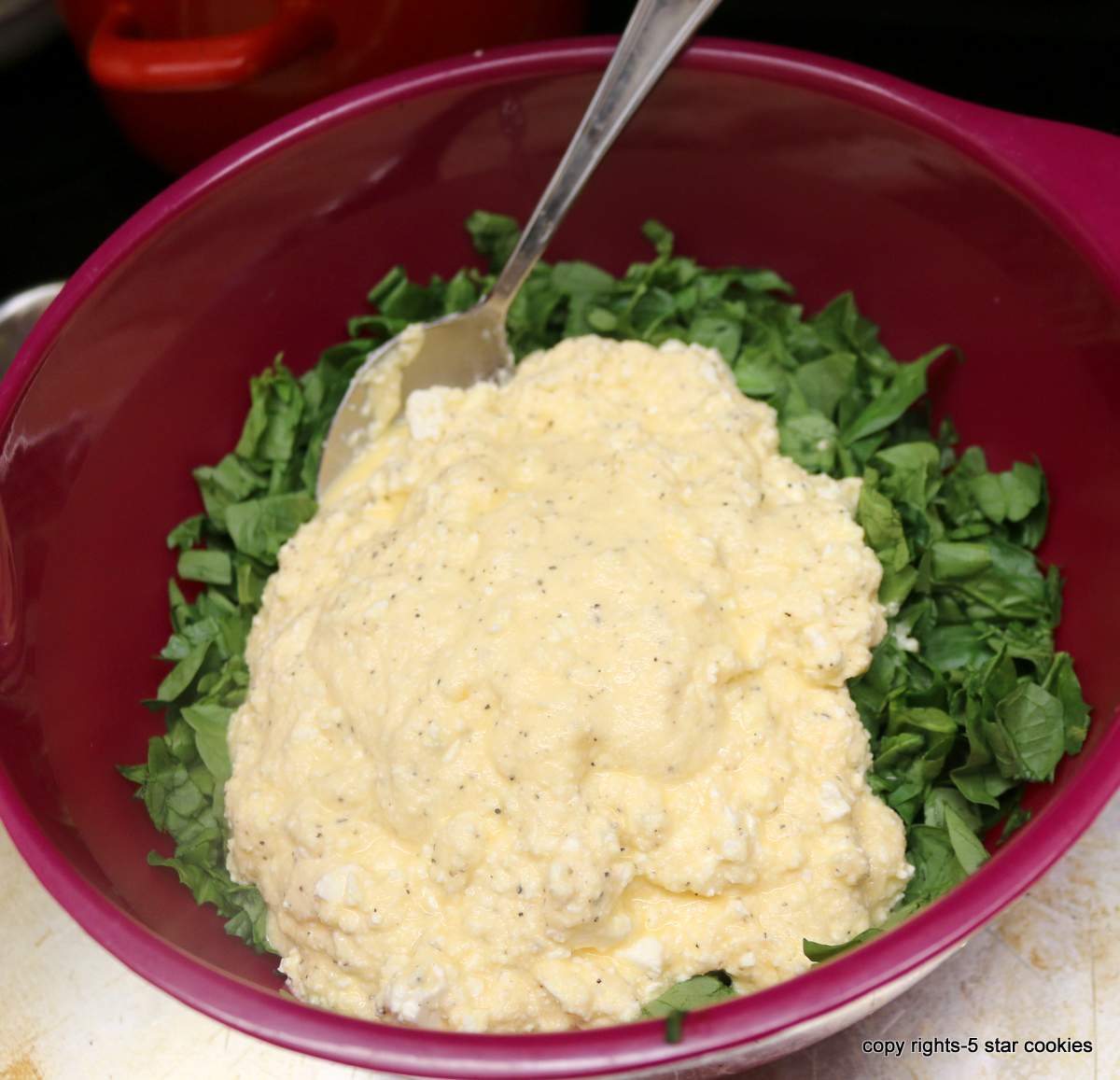 Spinach Cheese Easy Pie-Easy Lunch - 5 Star Cookies
