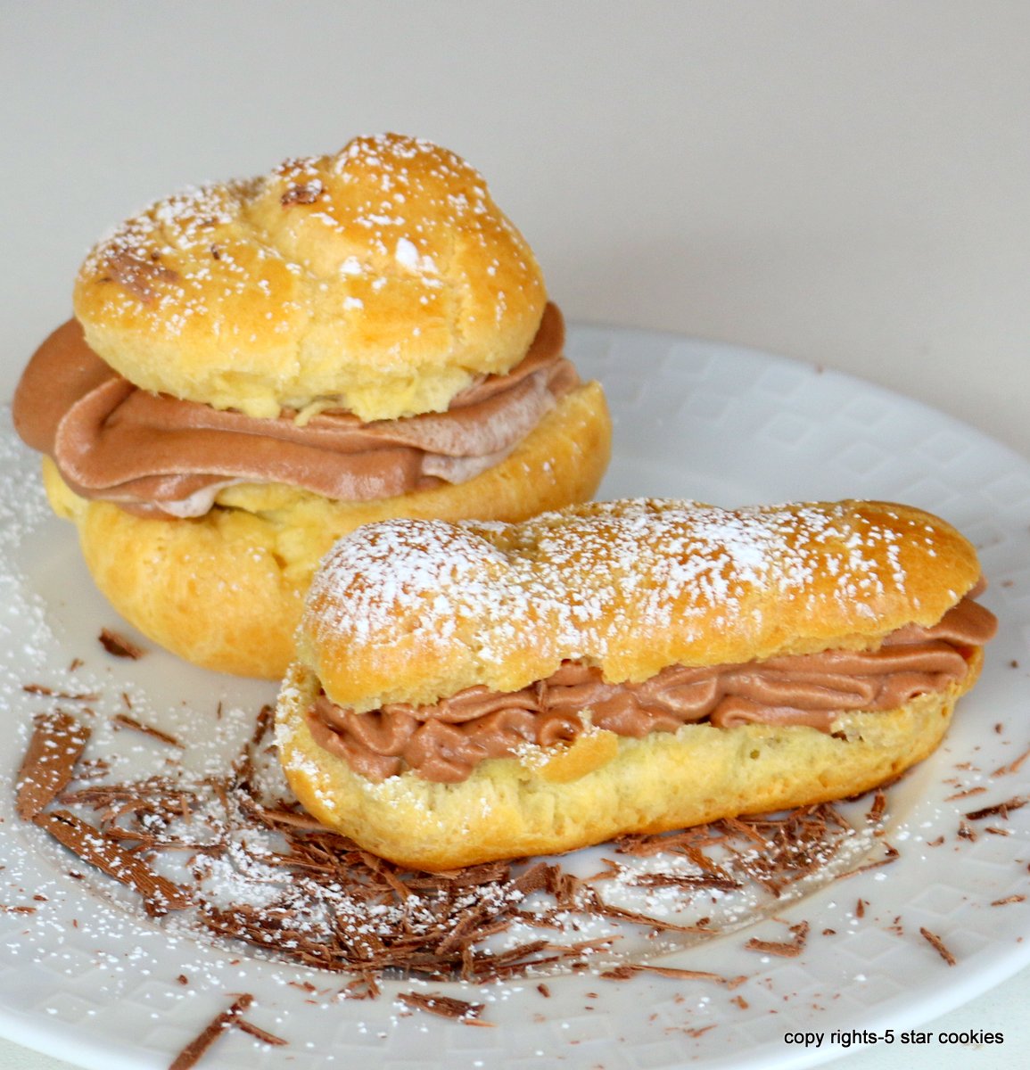 Chocolate Nutella Cream Puffs-French Best - 5 Star Cookies
