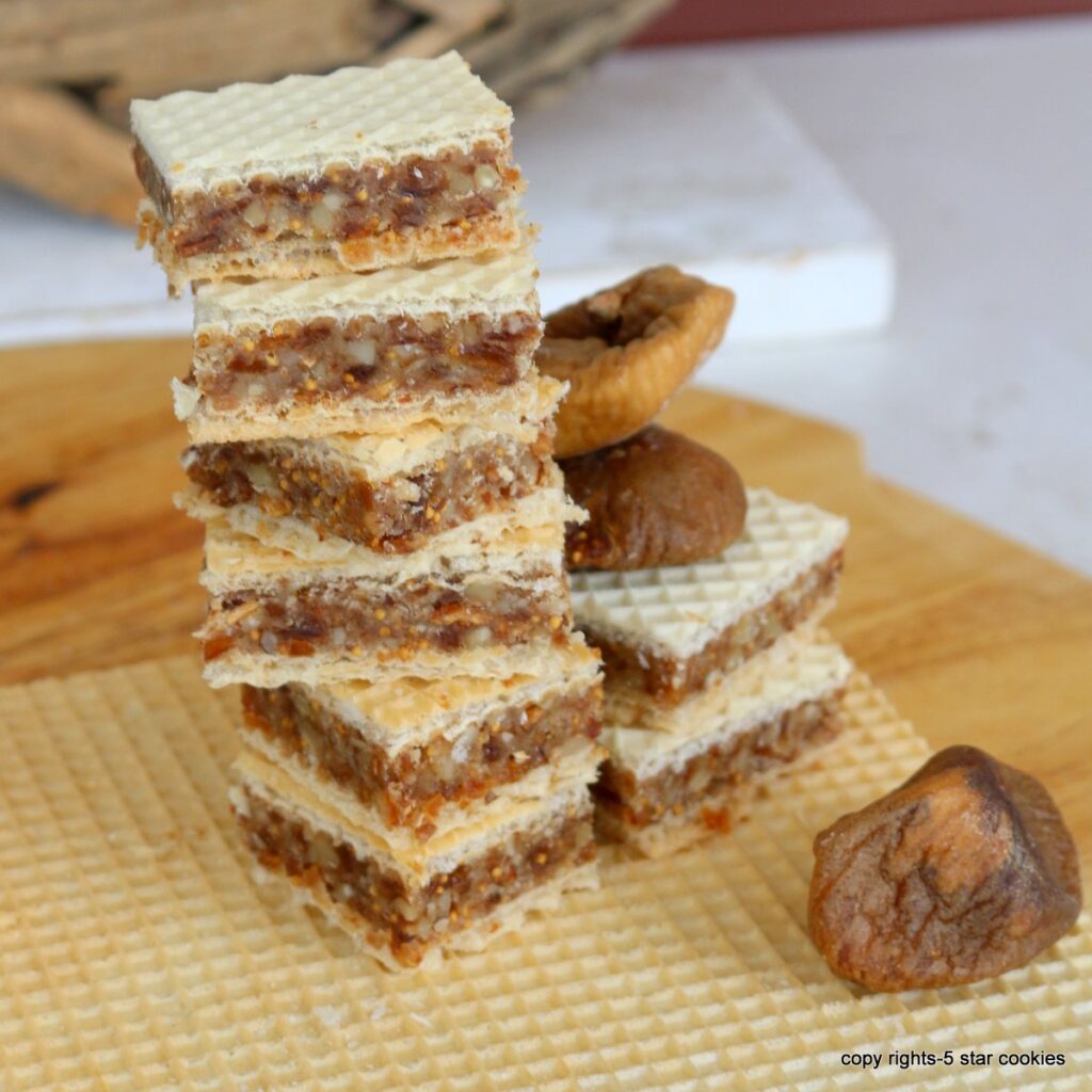 Healthy Fig Wafer Recipe - Quick Dessert - 5 Star Cookies
